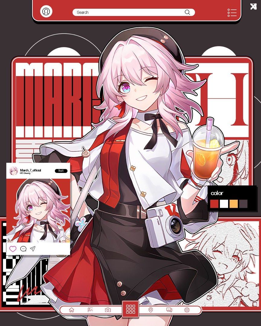 WTS kfc march 7th hsr cosplay, Hobbies & Toys, Collectibles ...