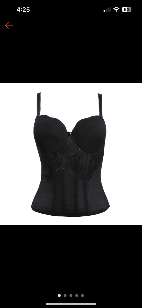 XIXILI (G70) Vilaneuva Corset Demi Cup Bra Plus Size - Black (Bengkung ...
