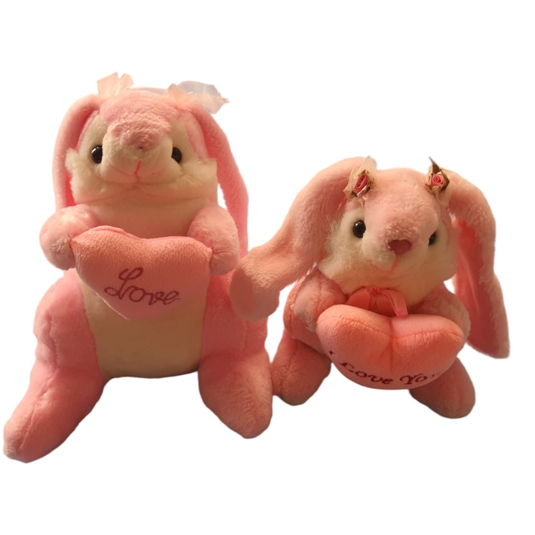 1Set dapat 2 Boneka Kelinci Ukuran Medium dan large Bunny Rabbit warna ...