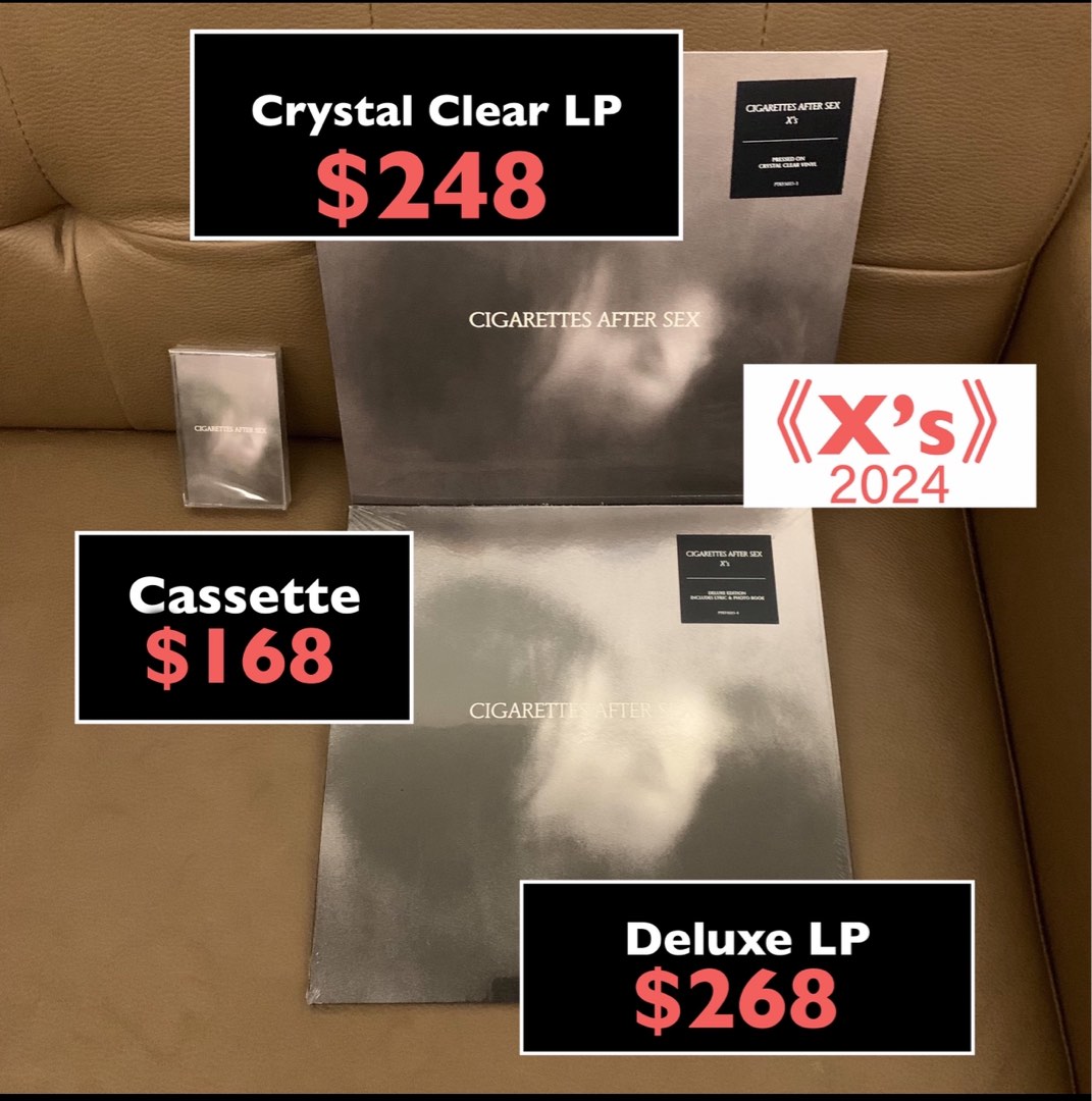 2024 Deluxe Lp 透明膠 Cassette Cigarettes After Sex 《xs》|黑膠唱片 Cas