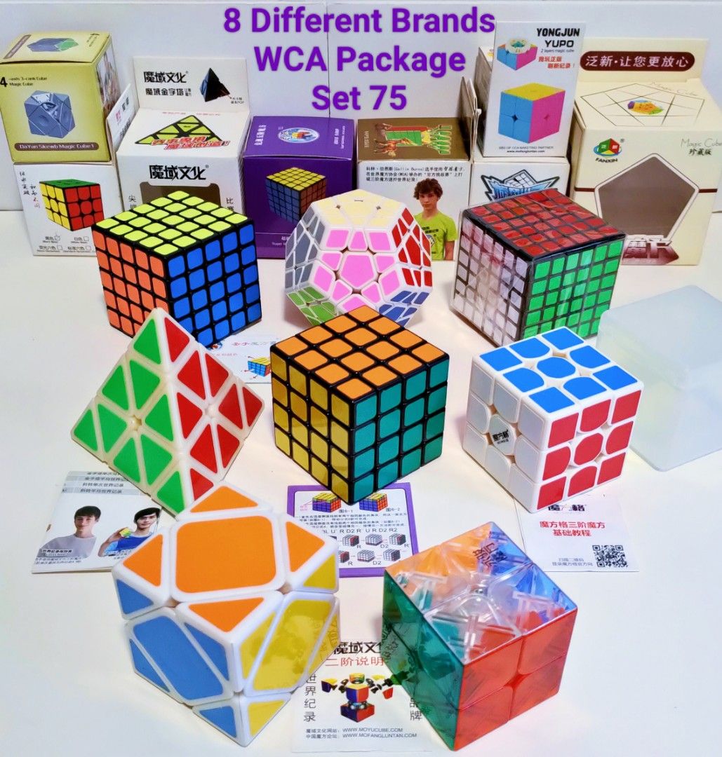 7⃣5⃣🌋 Rubiks Cube BRAND NEW Set 75 Mixed Brands Package of 8 WCA Cubes ...
