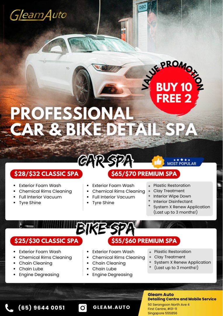 🔥Bike Spa Detailing @ Serangoon First Centre Detail Foam Wash, Chemical ...