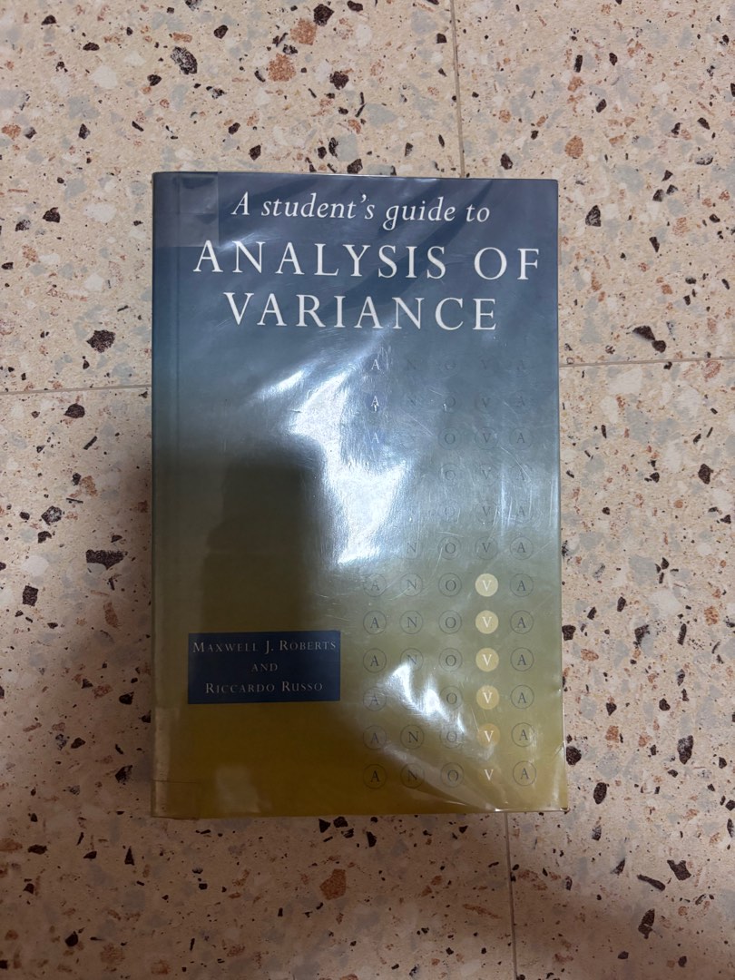 A Students guide to Analysis of Variance, Hobbies & Toys, Books ...