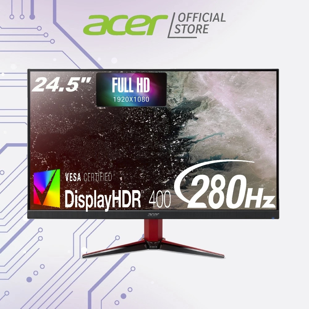 Acer Nitro VG252Q Z 24.5-Inch FHD IPS Gaming Monitor with 280Hz Refresh ...
