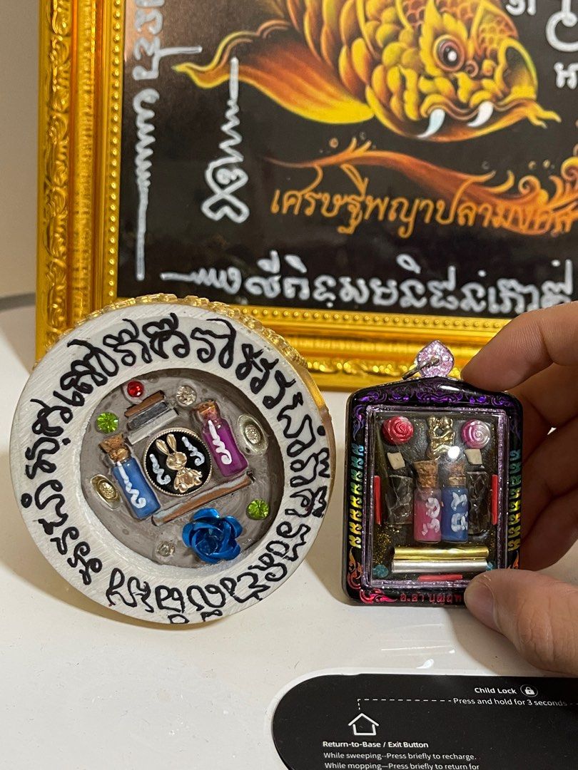 Aj Aum amulets and frame, Hobbies & Toys, Memorabilia & Collectibles ...