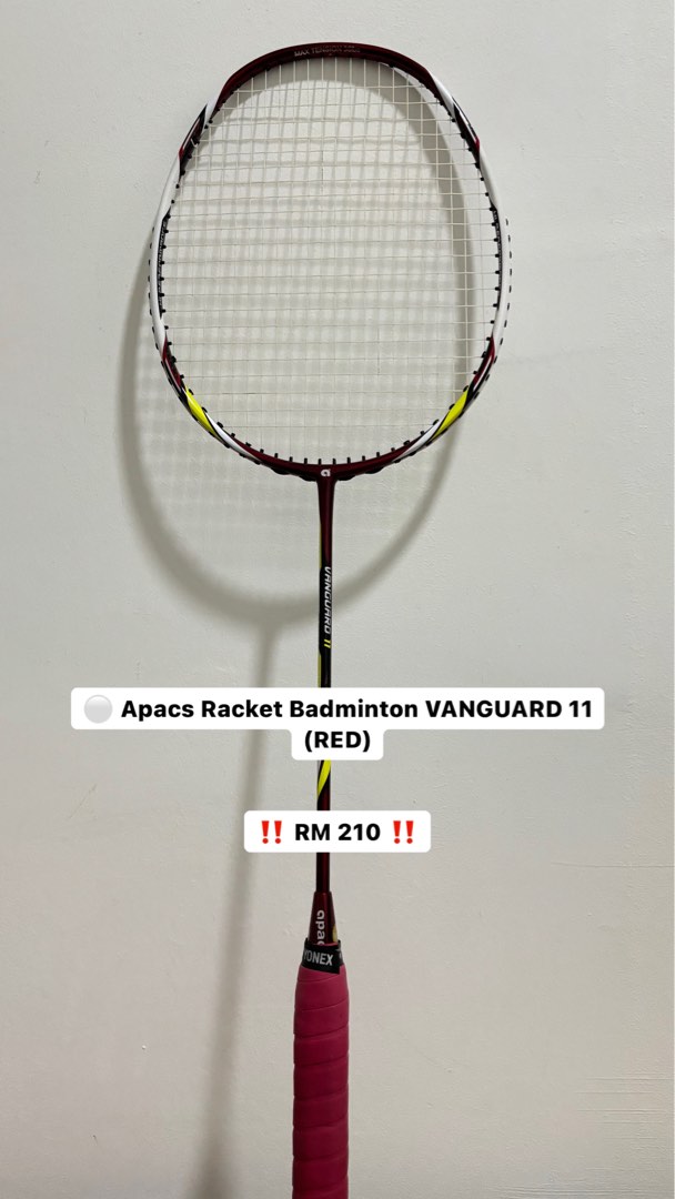 Apacs Racket Badminton VANGUARD 11 (Red), Sports Equipment, Sports ...
