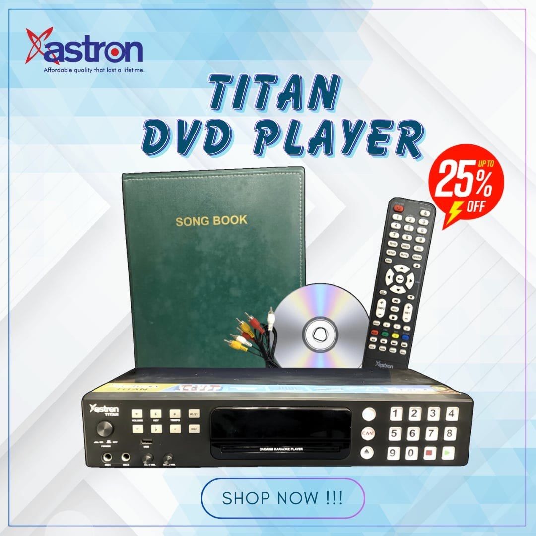 Astron TITAN DVD/USB Player Karaoke System with Latest Songs with CD ...