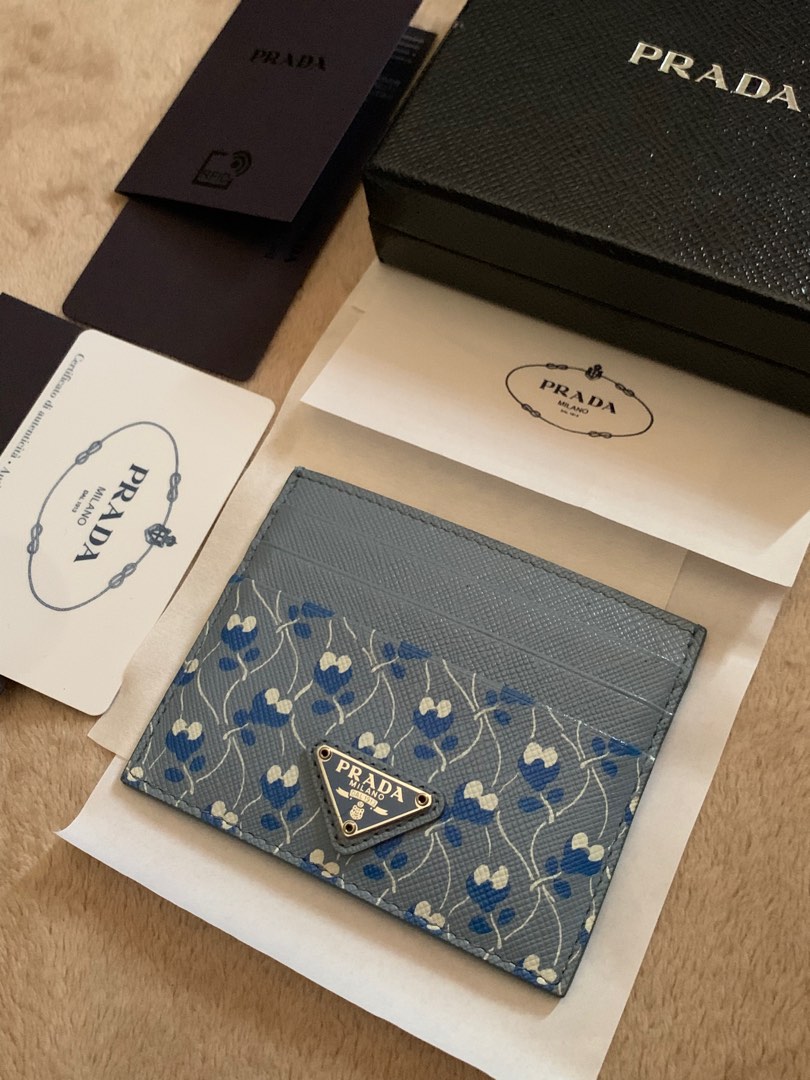 Authentic Prada Card holder RFID safe, Luxury, Bags & Wallets on Carousell