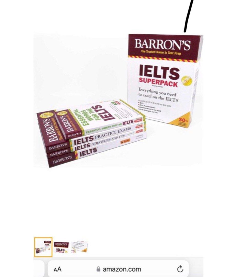 Barron’s IELTS Super pack, Hobbies & Toys, Books & Magazines, Textbooks ...