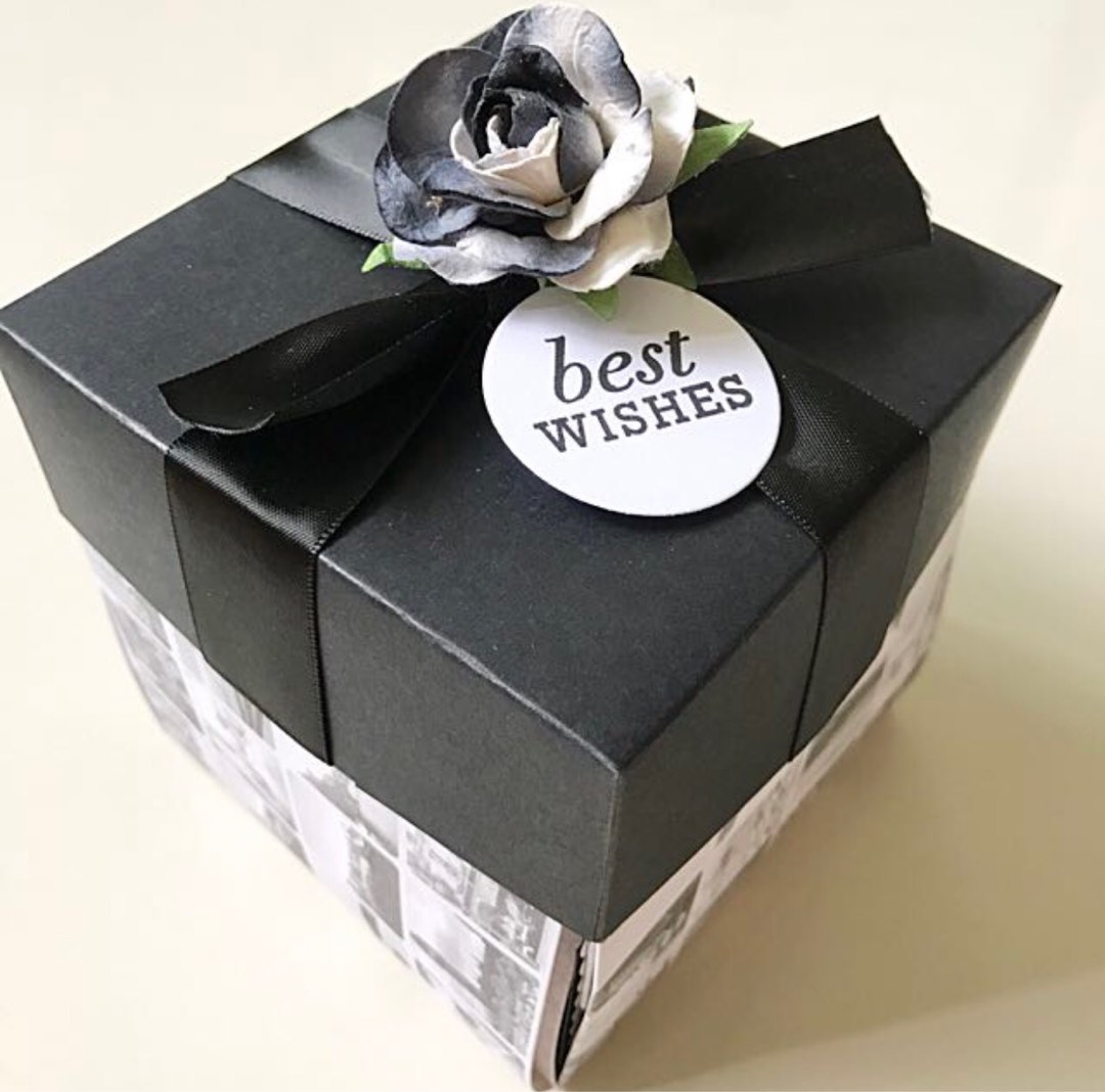 Best wishes farewell handmade interactive explosion box card, Hobbies ...