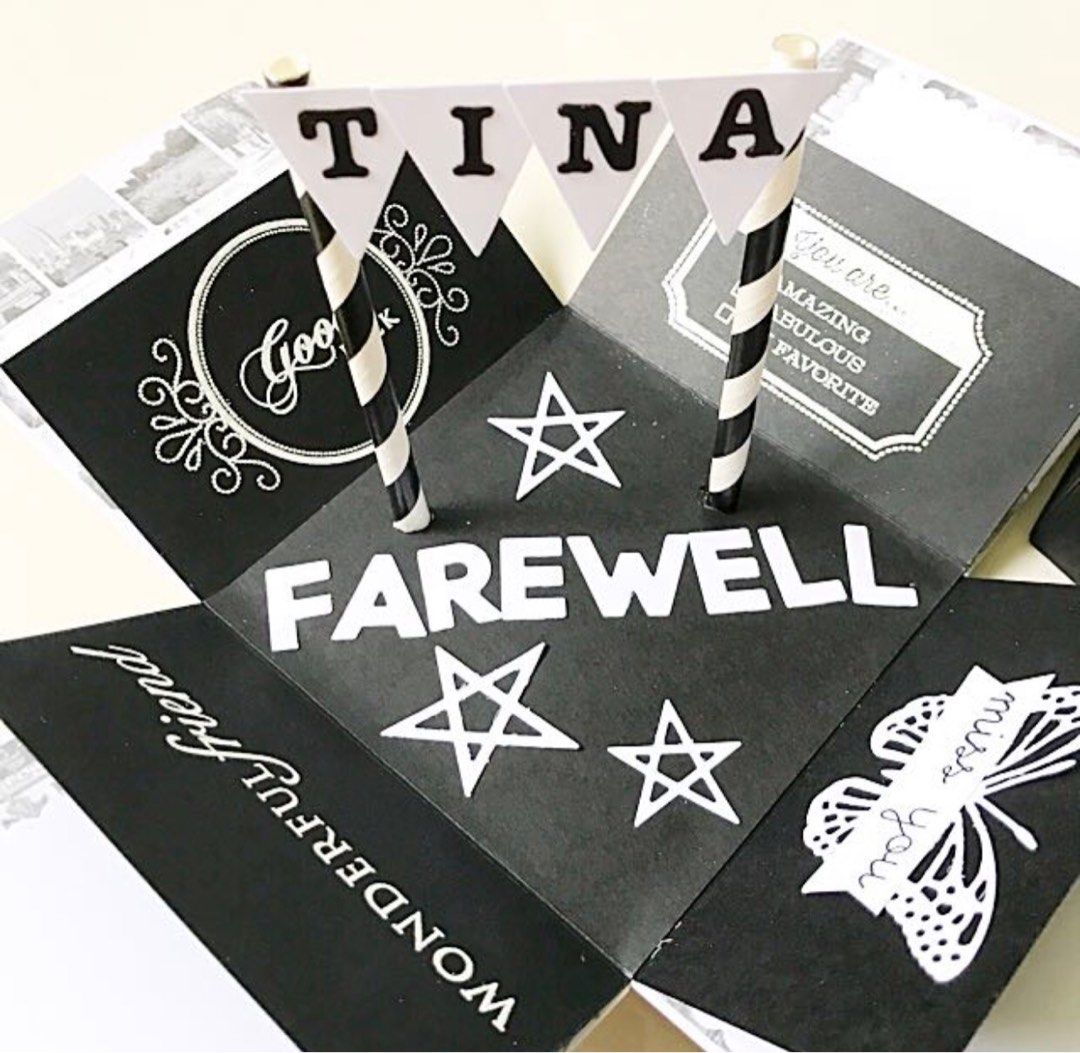 Best wishes farewell handmade interactive explosion box card, Hobbies ...