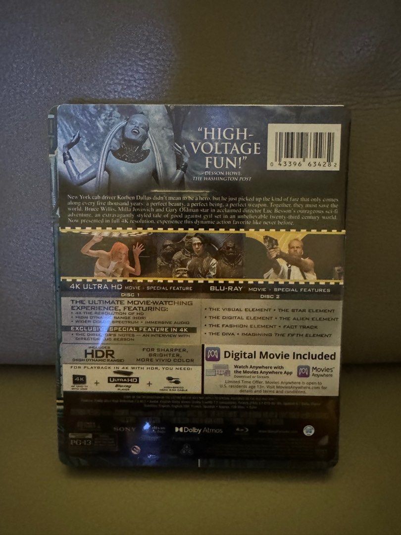 Brand New Sealed The Fifth Element 4K + Blu-ray + Digital Steelbook ...