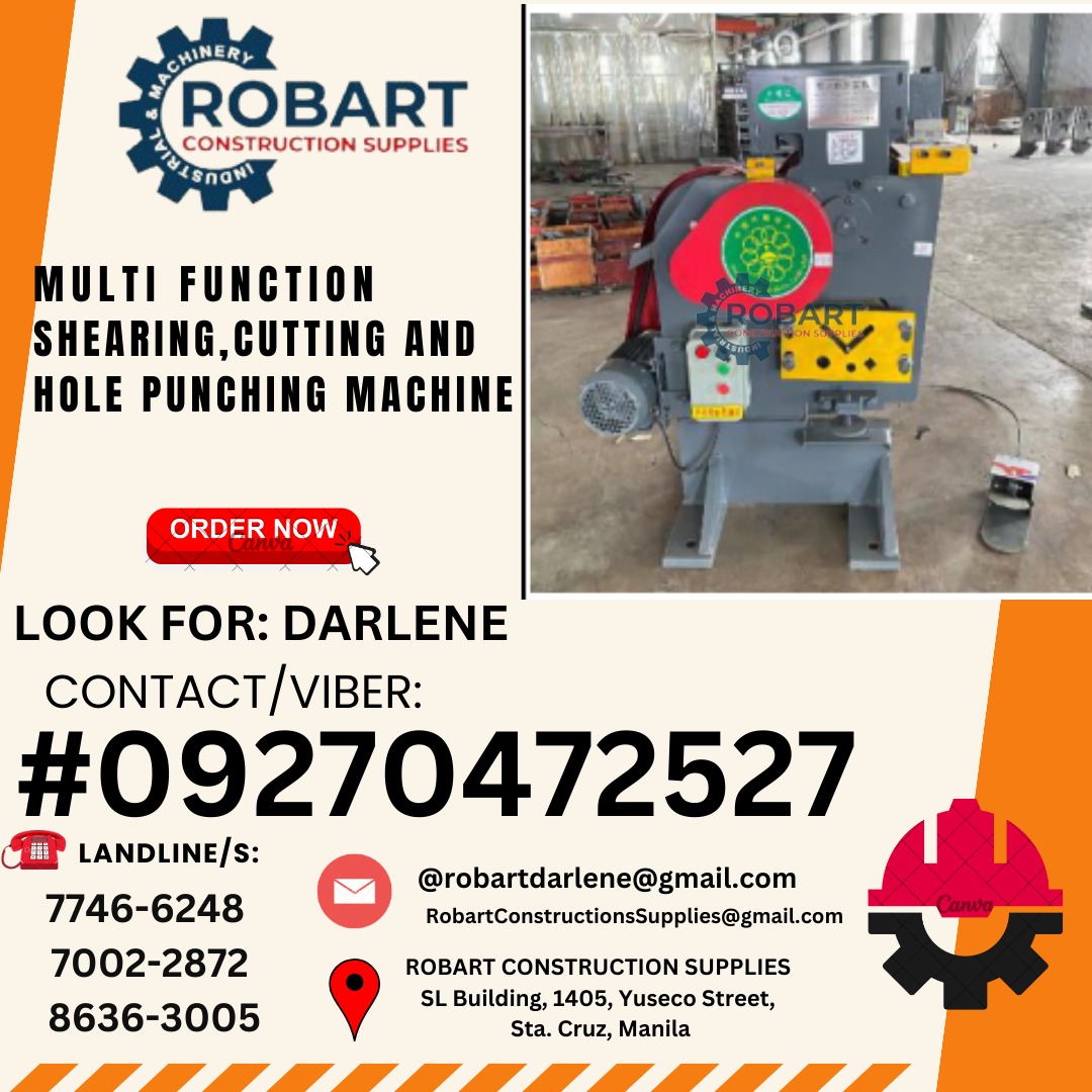 BRANDNEWMULTI FUNCTION SHEARING,CUTTING AND HOLE PUNCHING MACHINE ...