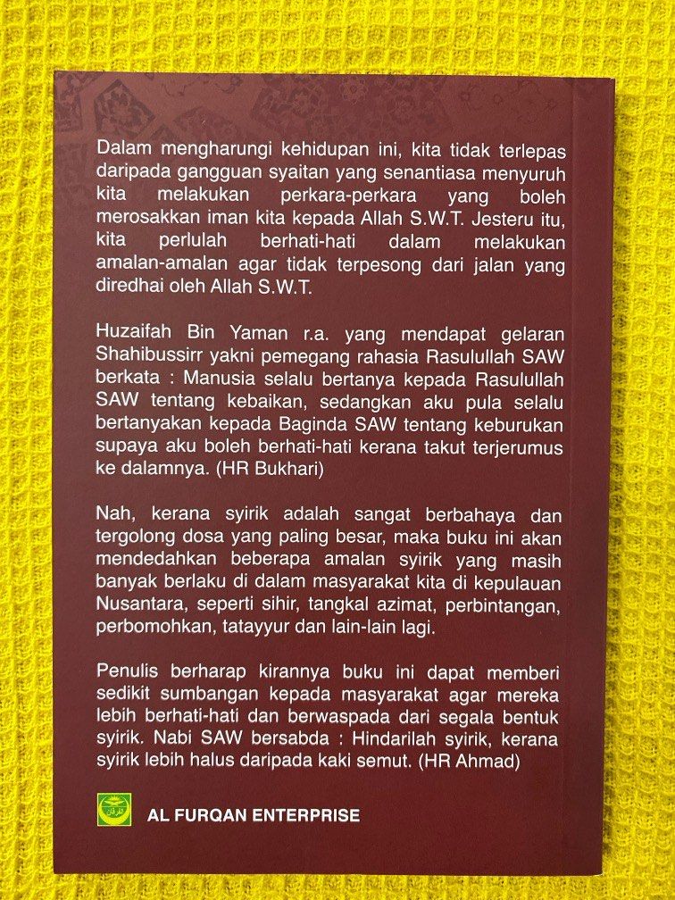 BUKU BAHAYA SYIRIK KEDUDUKAN AQIDAH DALAM ISLAM, Hobbies & Toys, Books ...