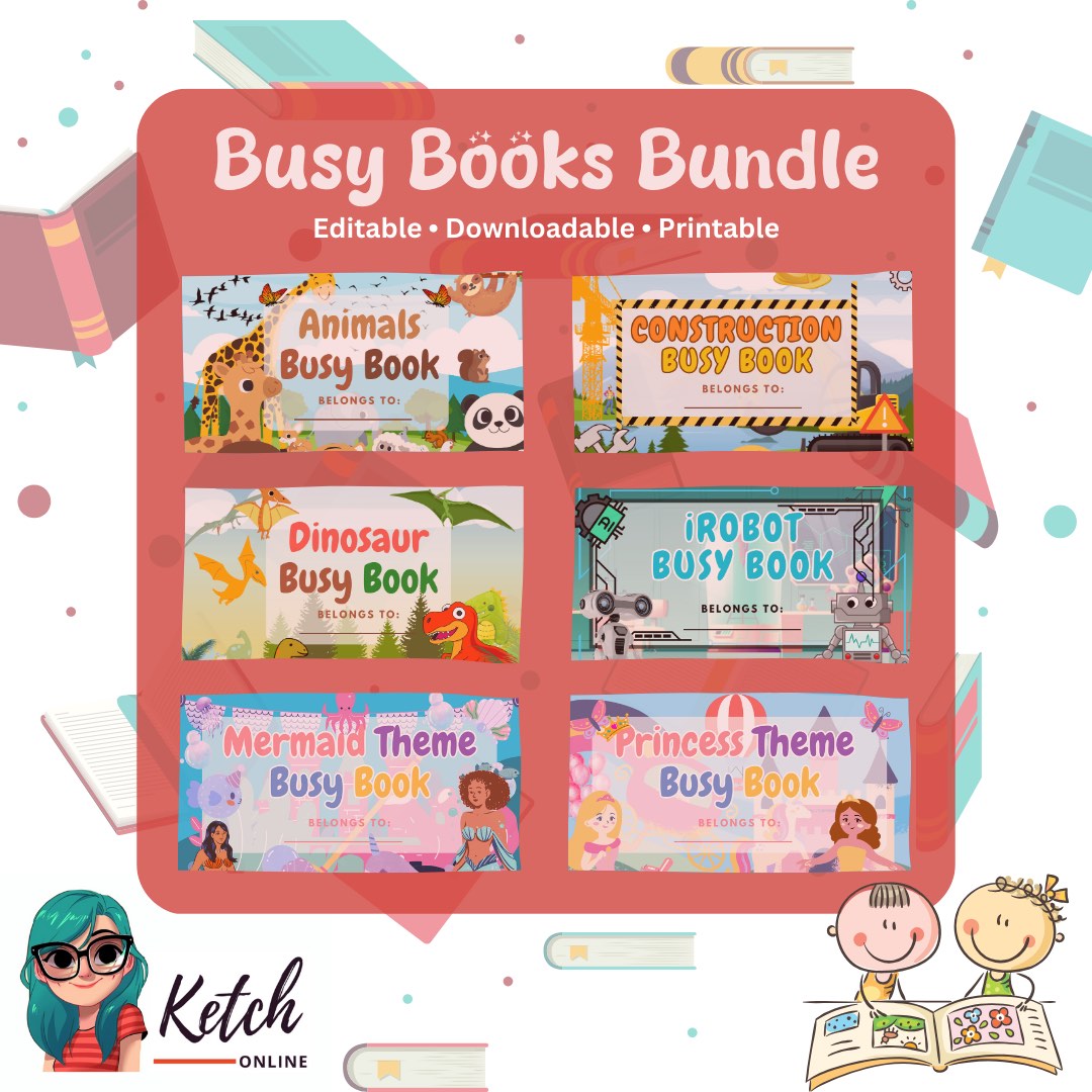 Busy Books – Digital, Editable, Downloadable & Printable Activity Books ...