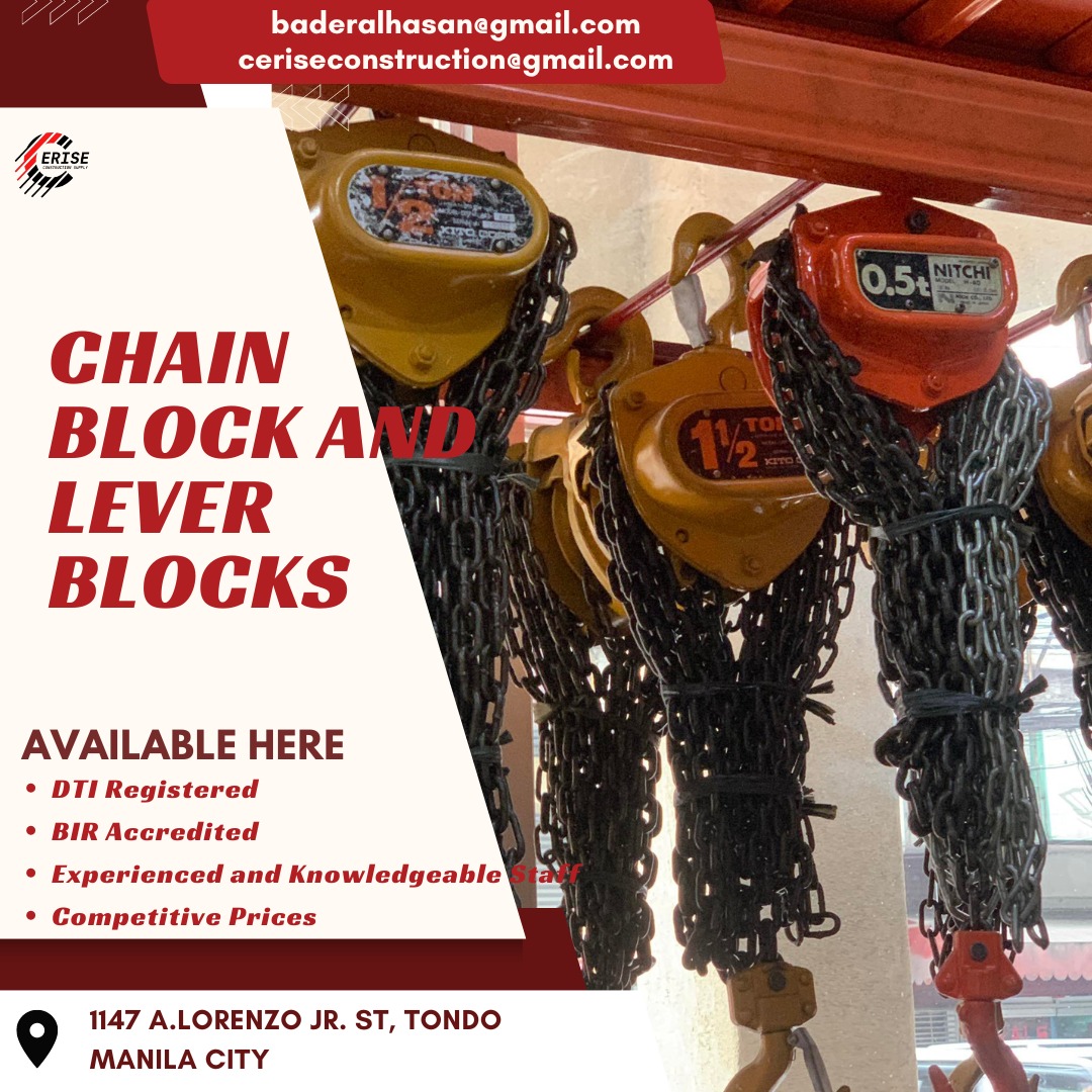 CHAIN BLOCKS AND LEVER BLOCKS FOR SALE, Commercial & Industrial ...