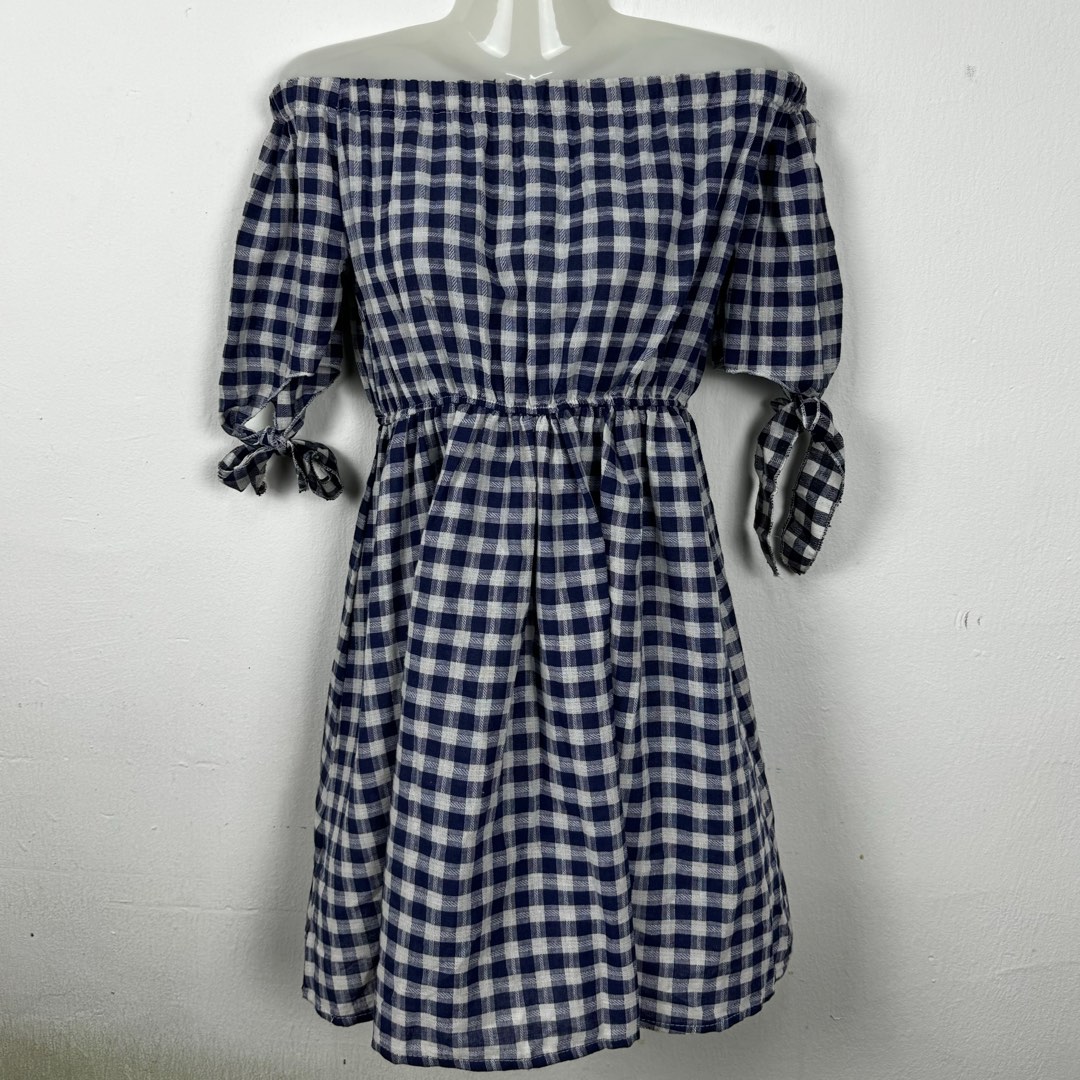Checkered Navy Blue Dress, Women's Fashion, Dresses & Sets, Dresses on ...