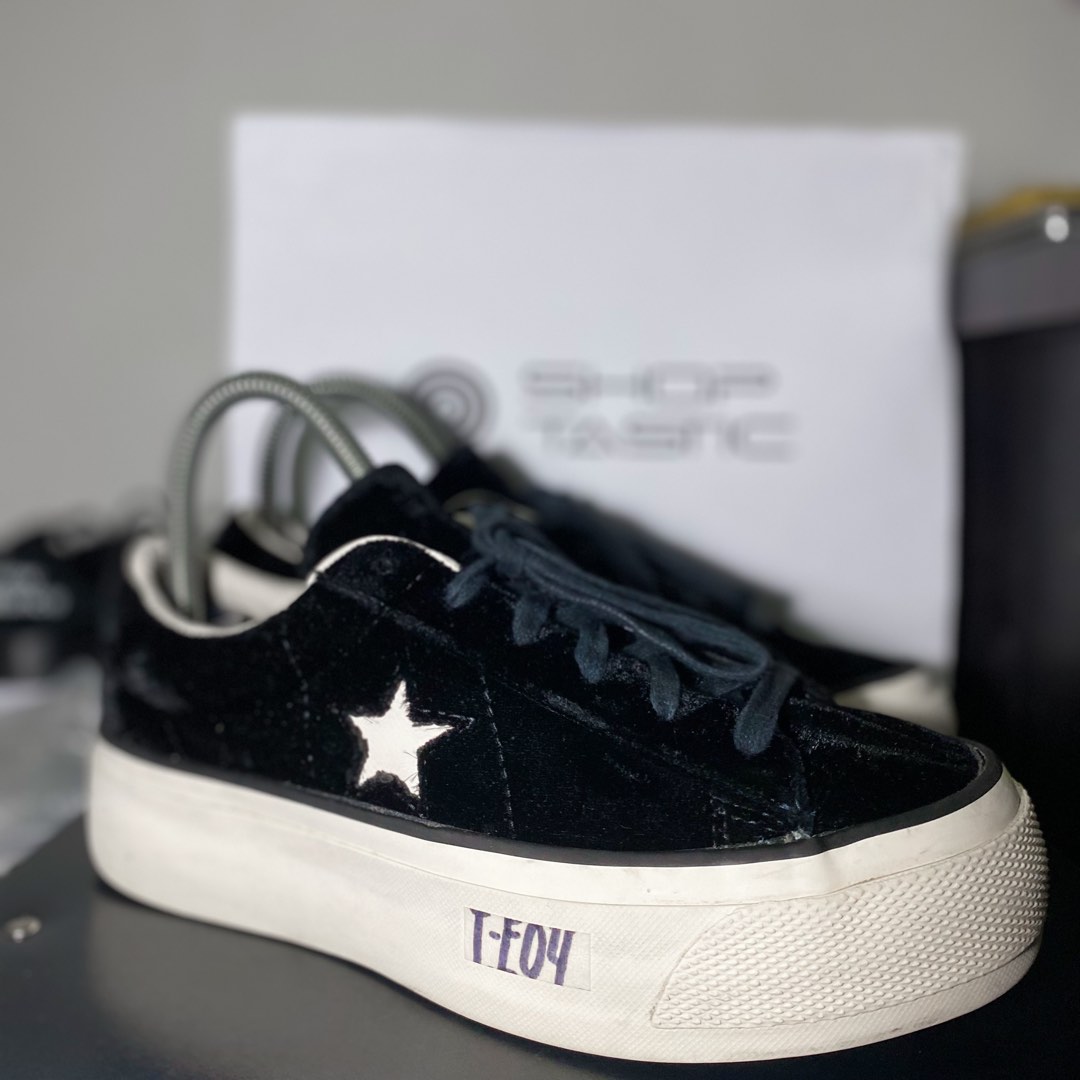 CONVERSE ONE STAR PLATFORM VELVET, Women's Fashion, Footwear, Sneakers ...