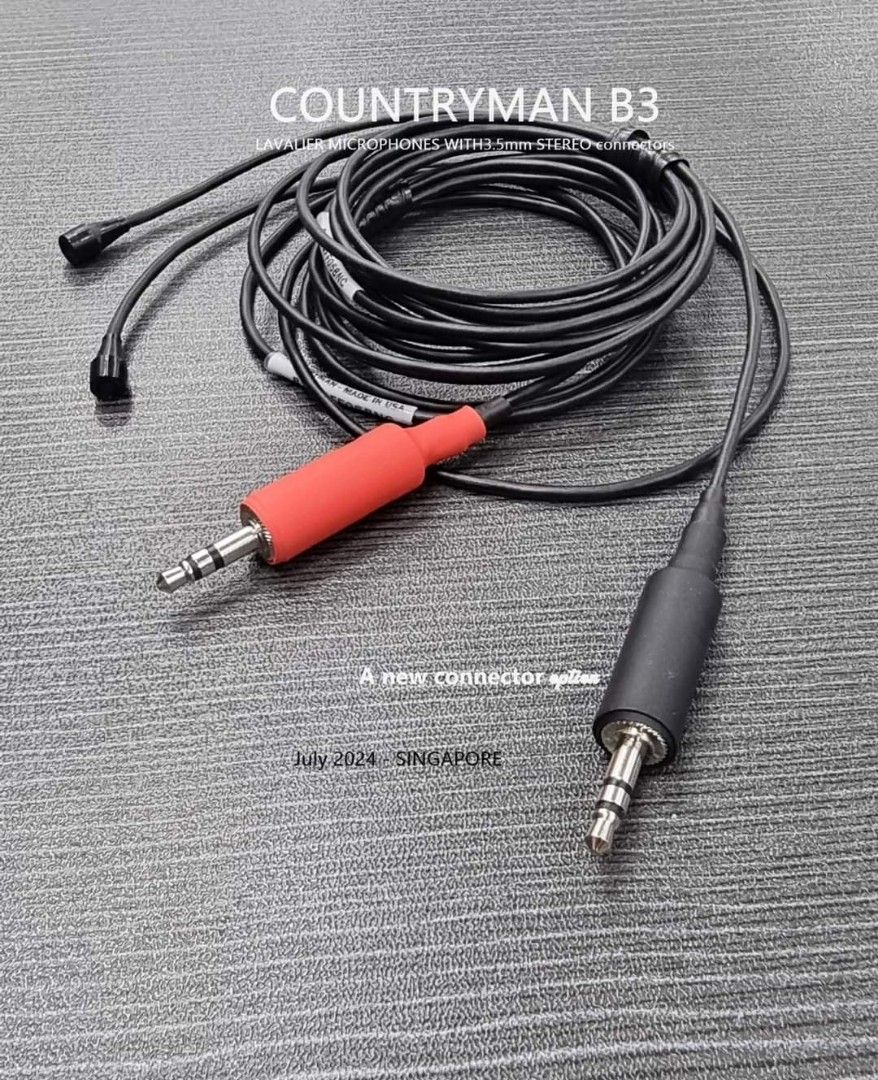 Countryman B3 omni directional lavalier microphone 3.5mm connector ...