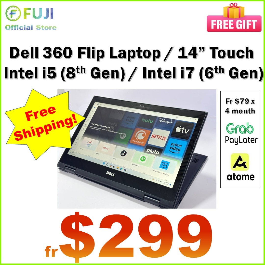 Dell 360 Flip Intel i7 Laptop - 14 Inch Touh Screen - 8GB RAM + 256GB ...
