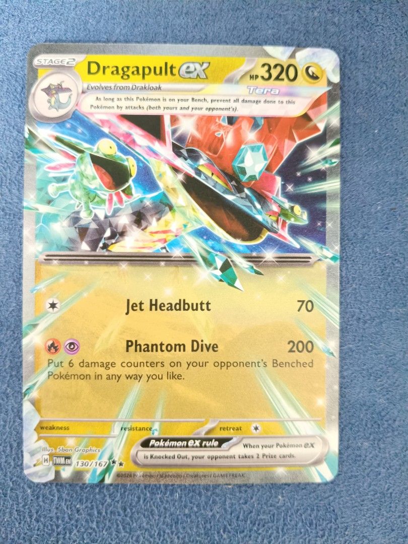 Dragapult EX 130/167 Twilight Masquerade Pokemon Card, Hobbies & Toys ...