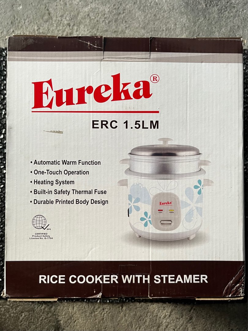 Eureka Rice Cooker with Steamer 1.5LM, TV & Home Appliances, Kitchen ...
