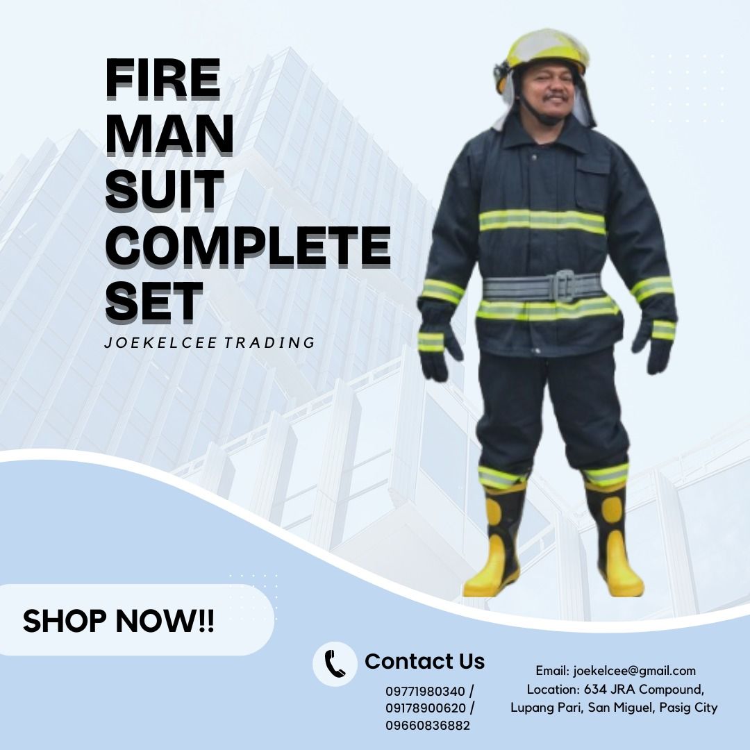 FIRE MAN SUIT COMPLETE SET, Men's Fashion, Tops & Sets, Sets ...