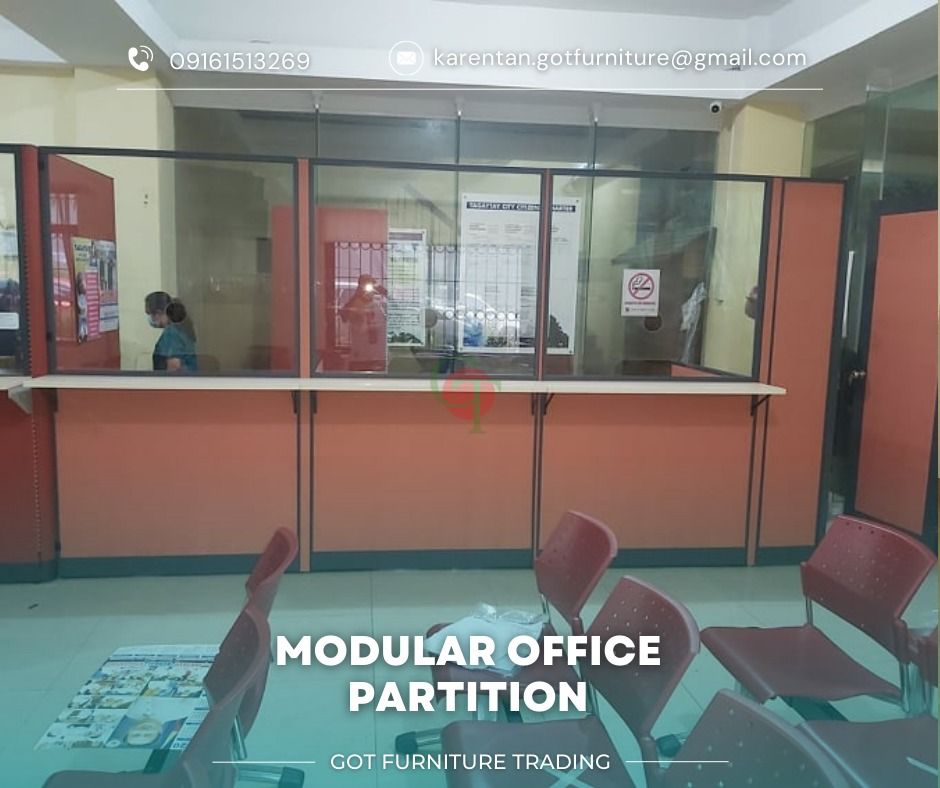 High Partition w/Glass Panel for Cashier counter | Customized Office ...