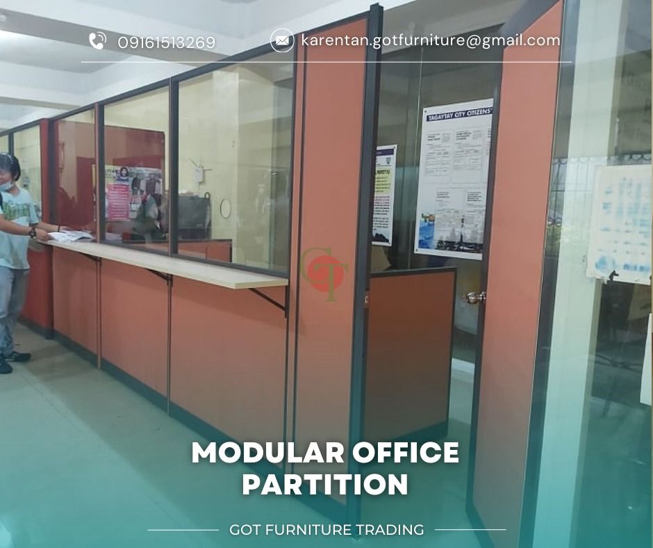 High Partition w/Glass Panel for Cashier counter | Customized Office ...