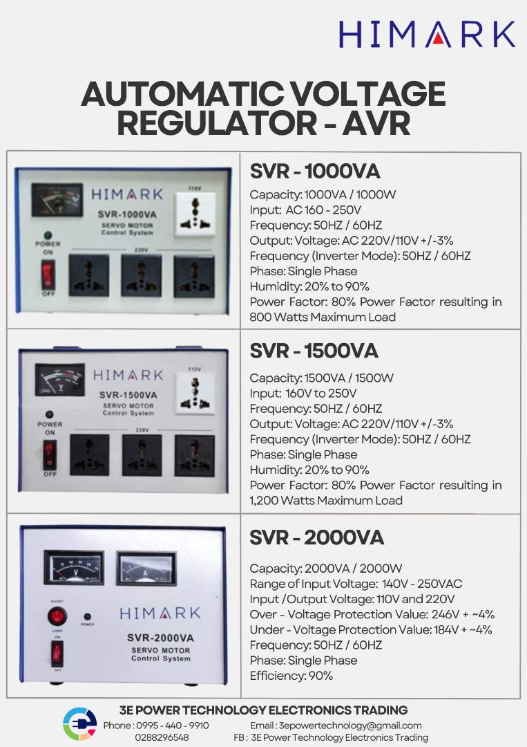 HIMARK SINGLE PHASE AVR, Computers & Tech, Office & Business Technology ...