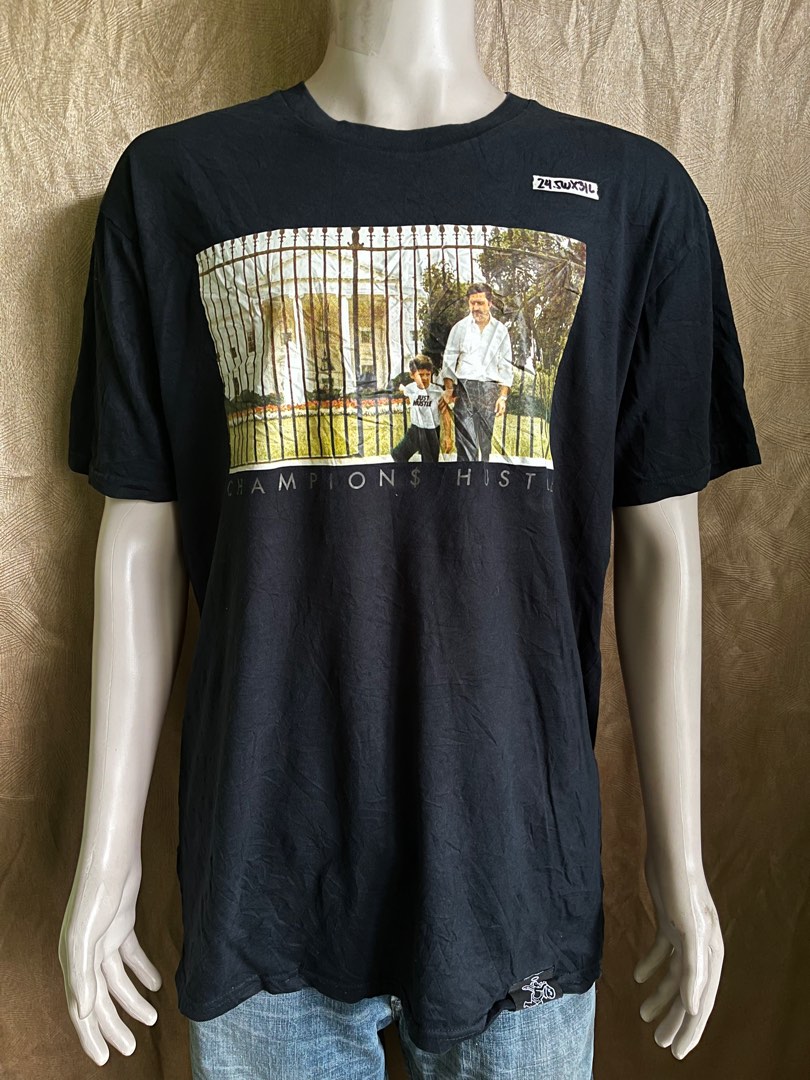 Hustle Daily Pablo Escobar Tshirt, Men's Fashion, Tops & Sets, Tshirts ...