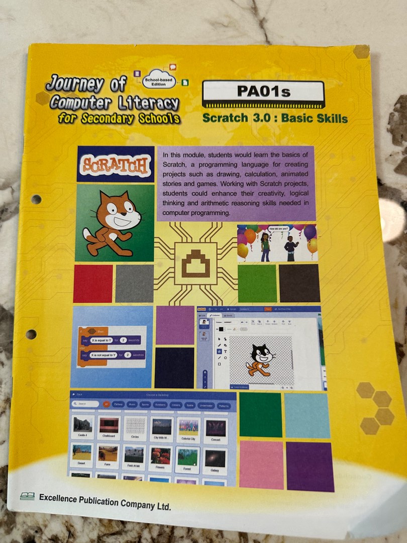 Journey of Computer Literacy for Secondary School PA01s Scratch 3.0: Basic Skills (2019 edition ...