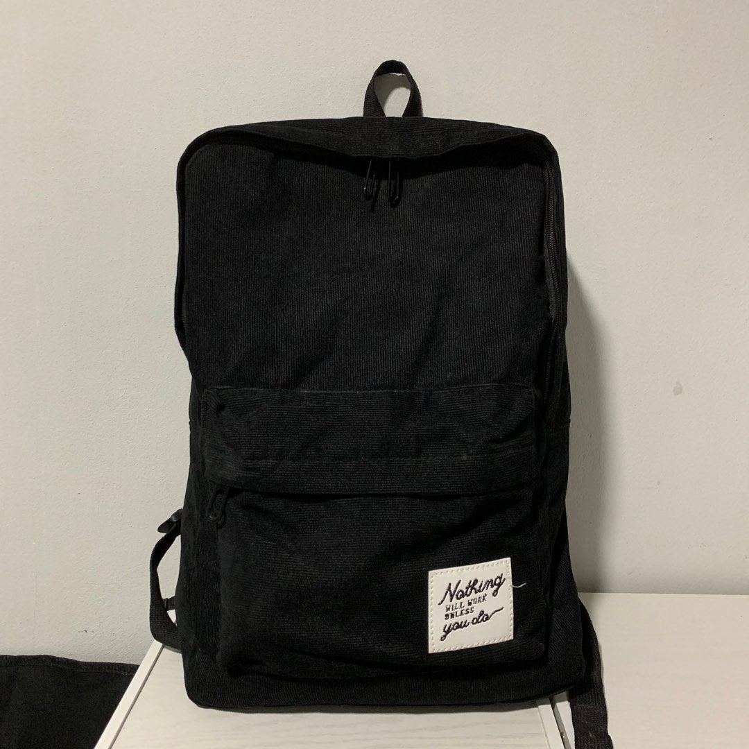 KAISON BLACK BACKPACK, Men's Fashion, Bags, Backpacks on Carousell