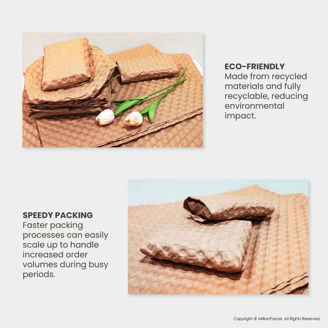 Kraft Paper Bubble Sheet | Bubble Wrap Packaging Materials | Honeycomb ...