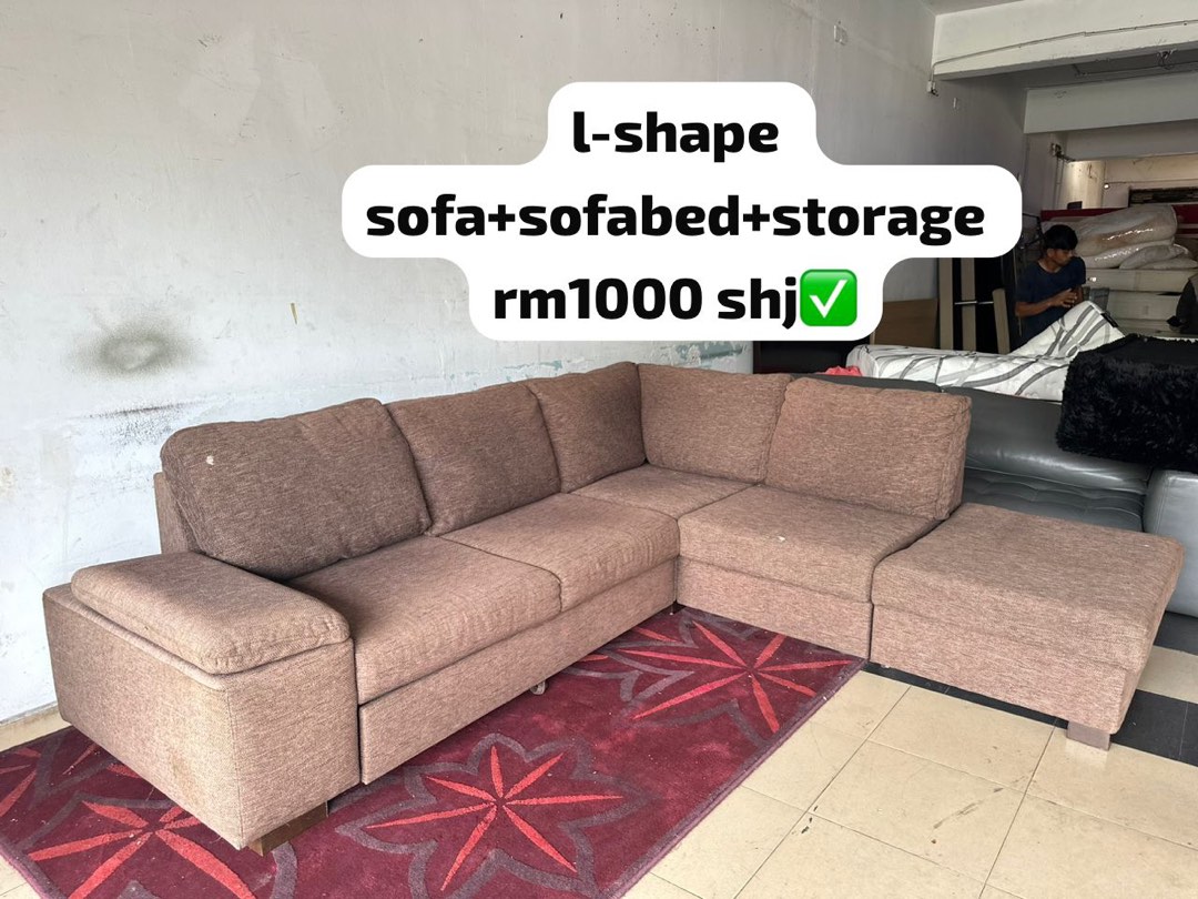 L shape storage sofa, Furniture & Home Living, Furniture, Sofas on ...