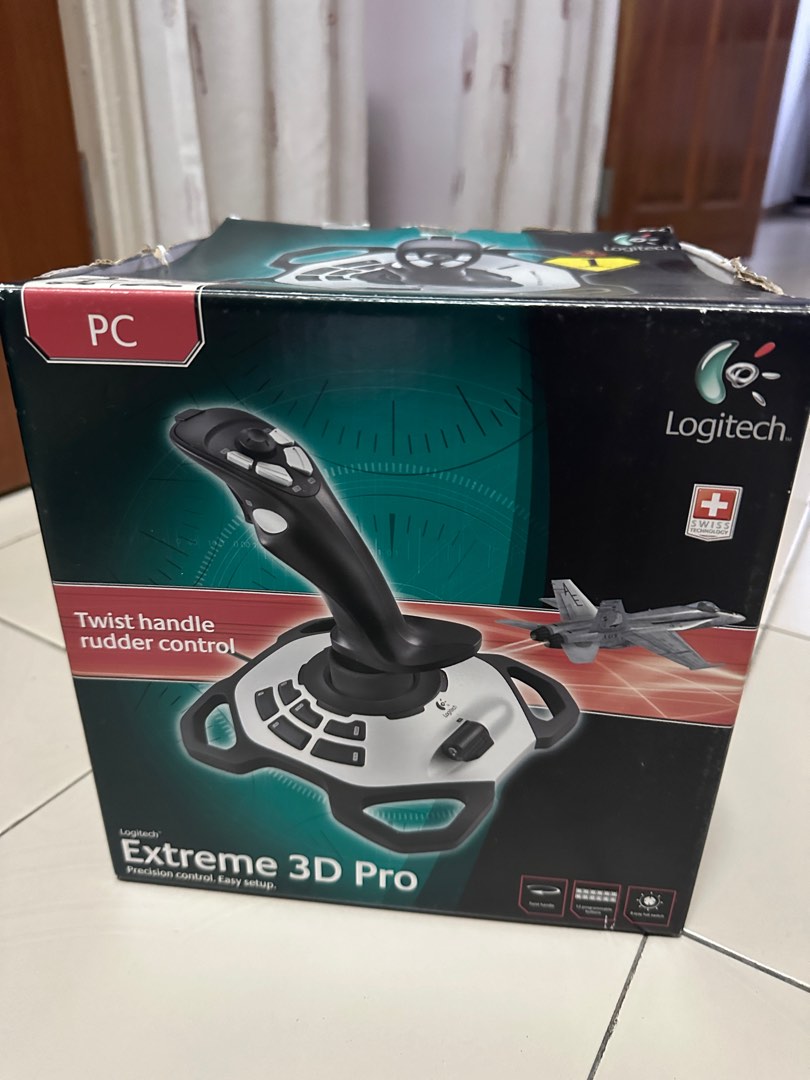 Logitech Extreme 3D Pro twist handle rudder control, Video Gaming ...
