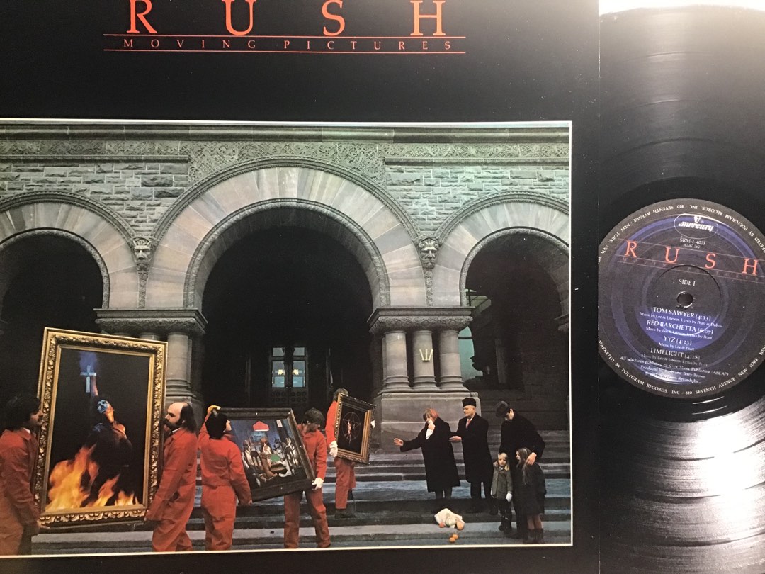 LP Rush - Moving Pictures OOP VINYL RECORD Anubis Piring Hitam Classic ...