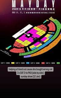 2 x Mayday #5525 2025 Concert Tickets 11 Jan 2025, Tickets & Vouchers ...