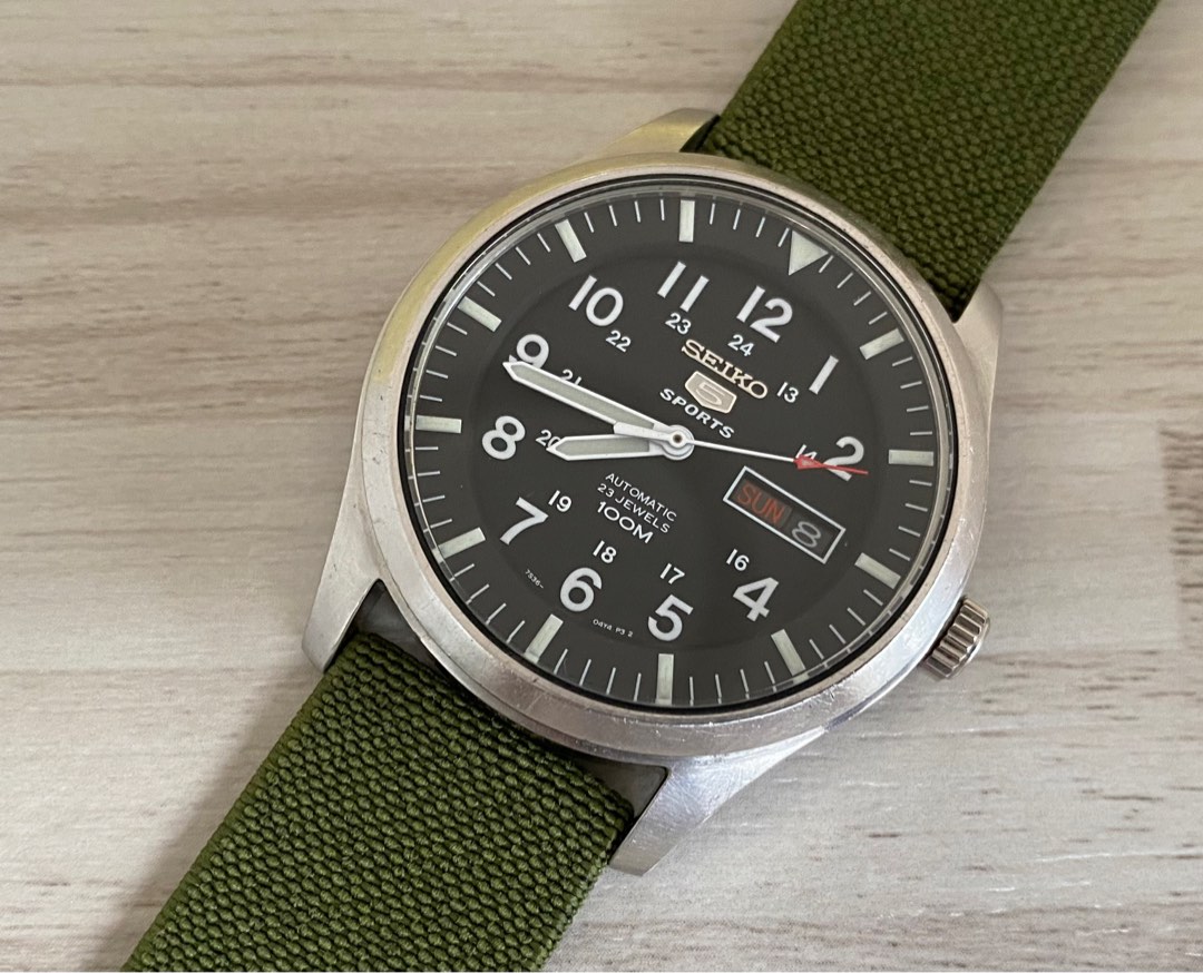 Military Seiko 5 Sports 7S36-03J0, Men's Fashion, Watches & Accessories ...