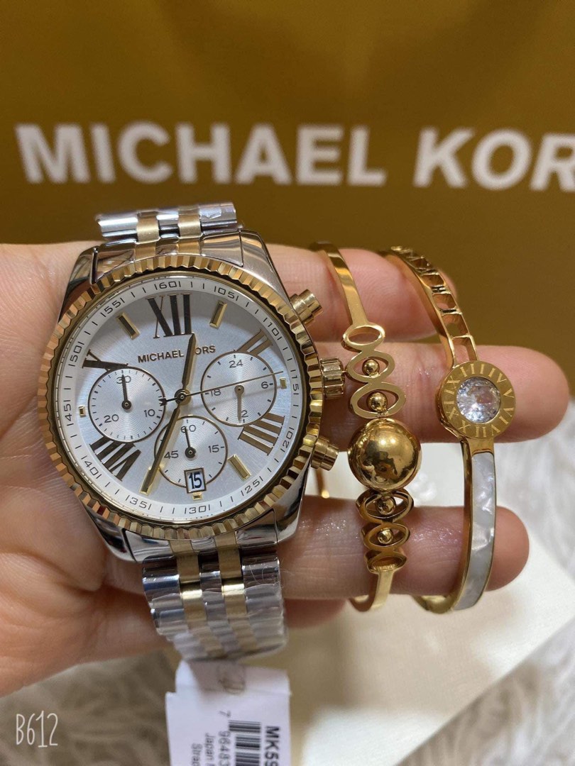 MK Watch with bangles, Women's Fashion, Watches & Accessories, Watches ...