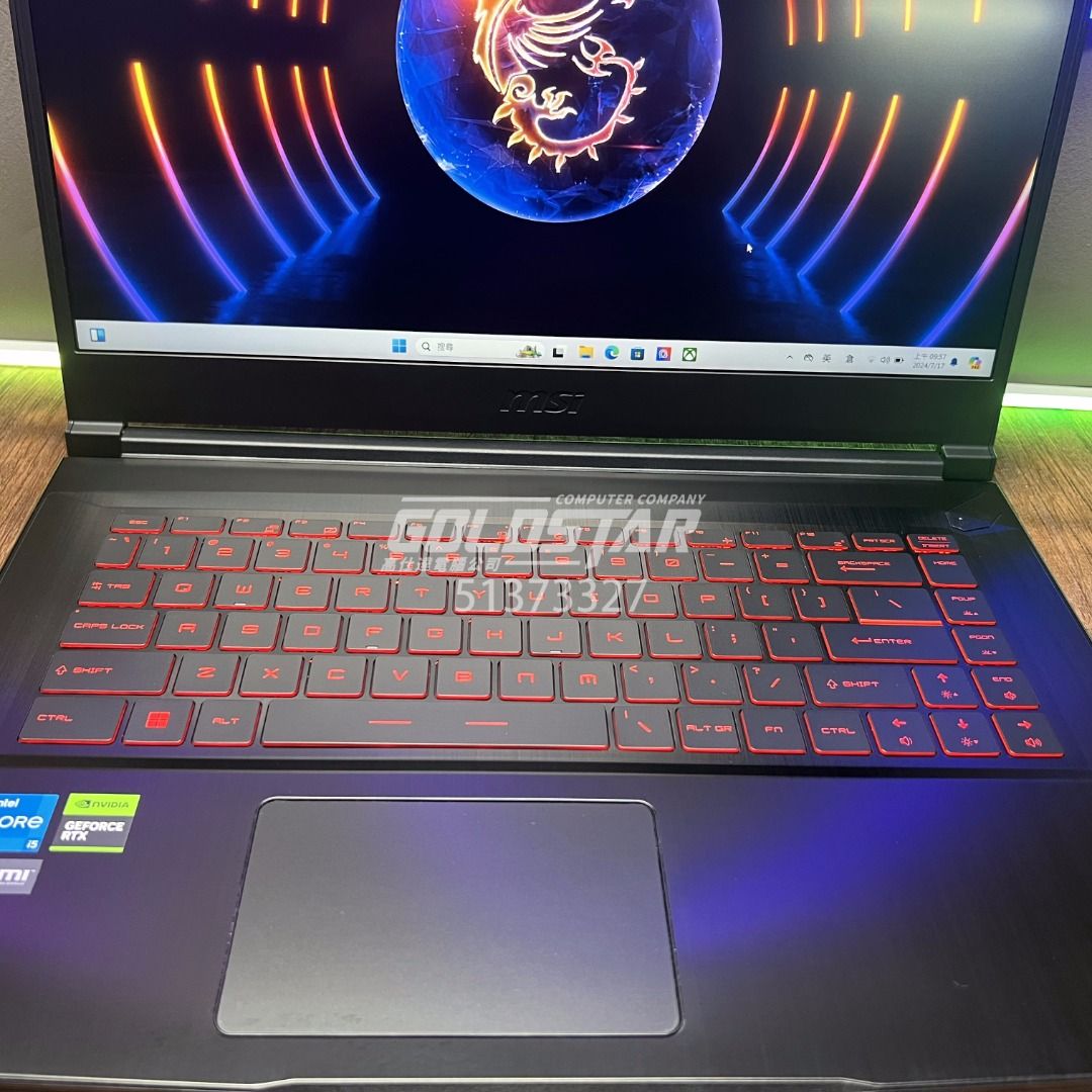 靚機MSI GF63 12UC 15''144Hz/ /Laptop/三個月保養/Notebook/手提電腦/Windows11/電競/16 ...