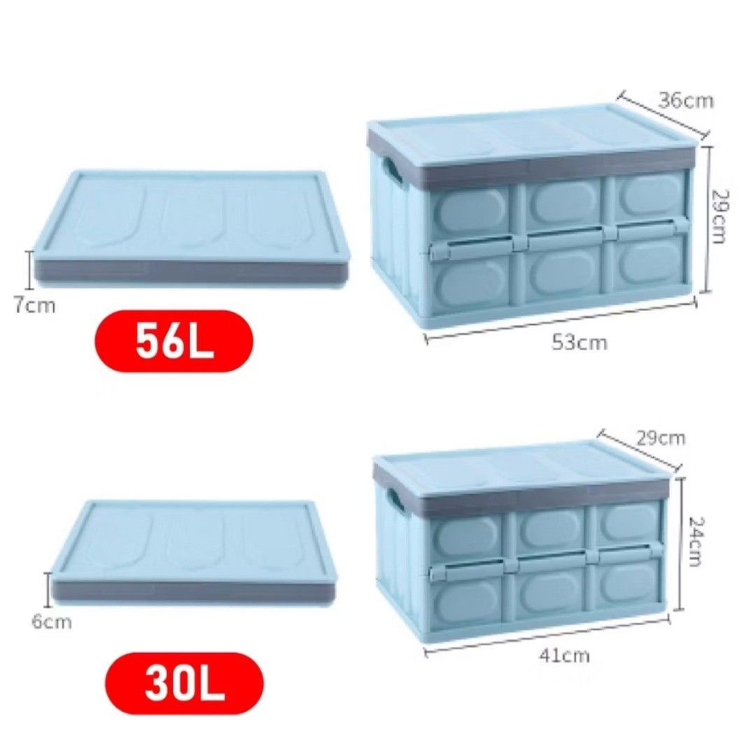 Multifunction foldable storage box 56L, Auto Accessories on Carousell