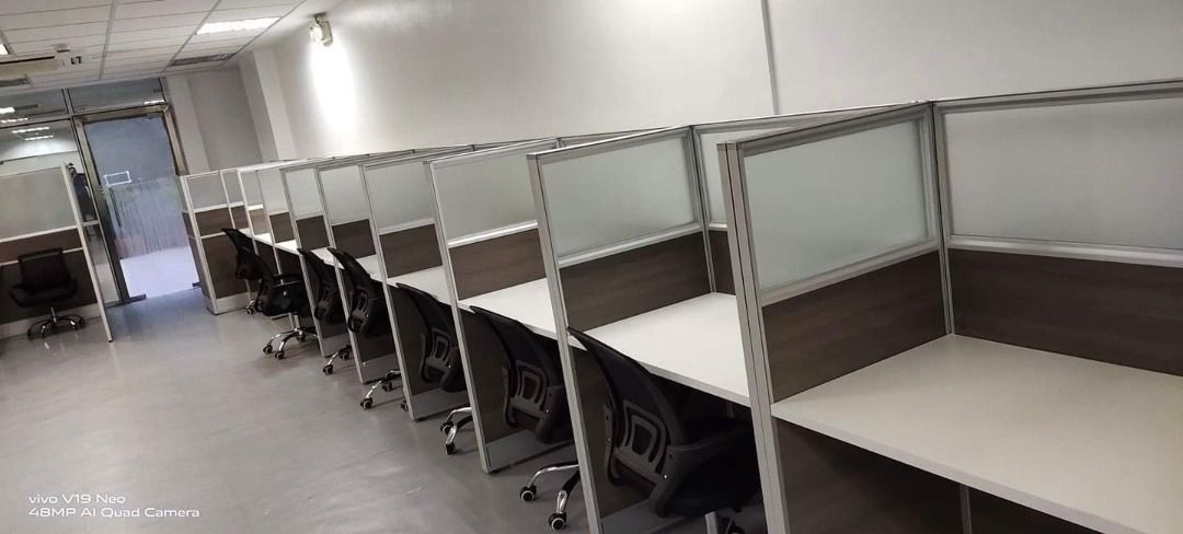 Office Modular Partition Fishbone U-Type Layout (Installation Included ...