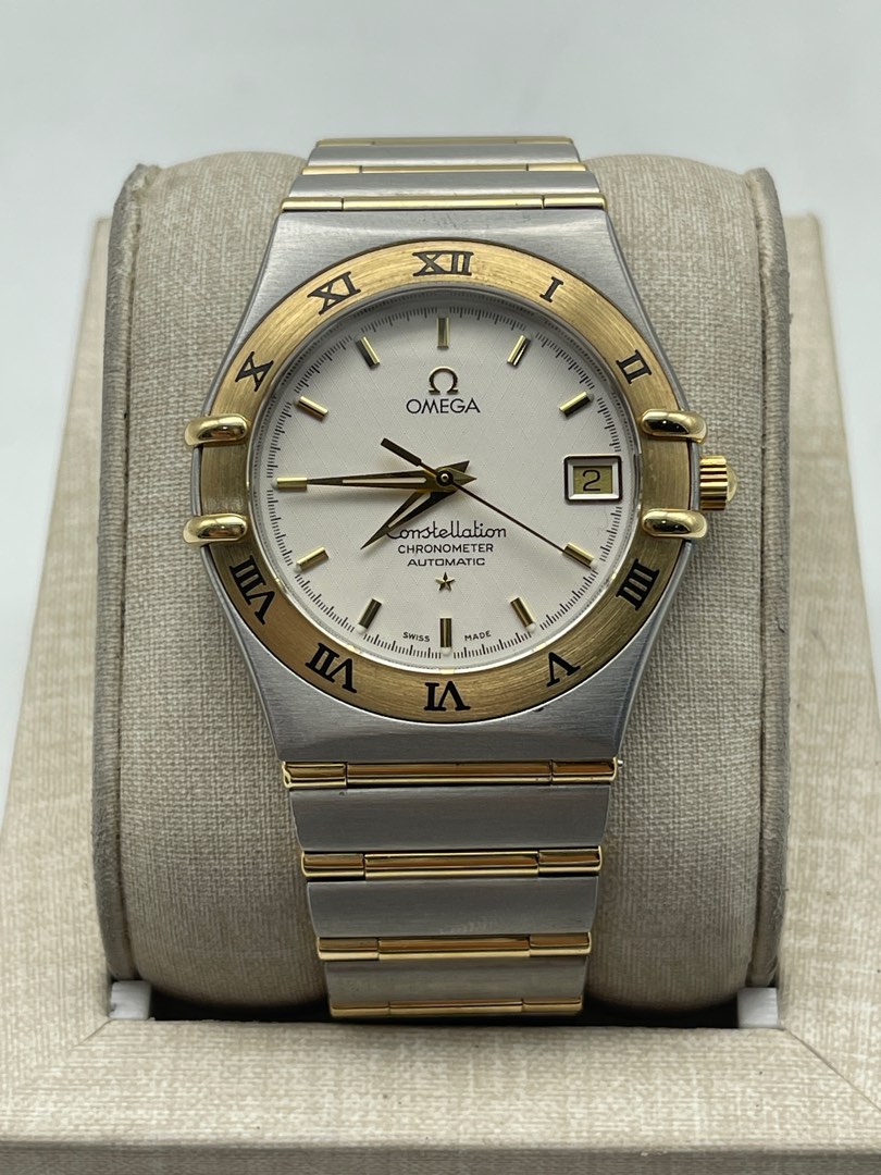Omega Constellation White Dial Full Bar YG Bezel, Luxury, Watches on ...