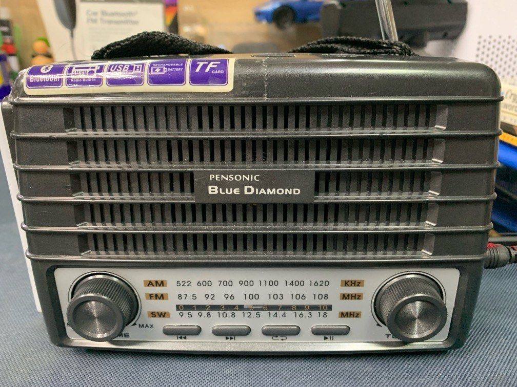 Pensonic Blue Diamond Bluetooth FM/AM/ SW3 Band Radio With Mp3, Audio ...