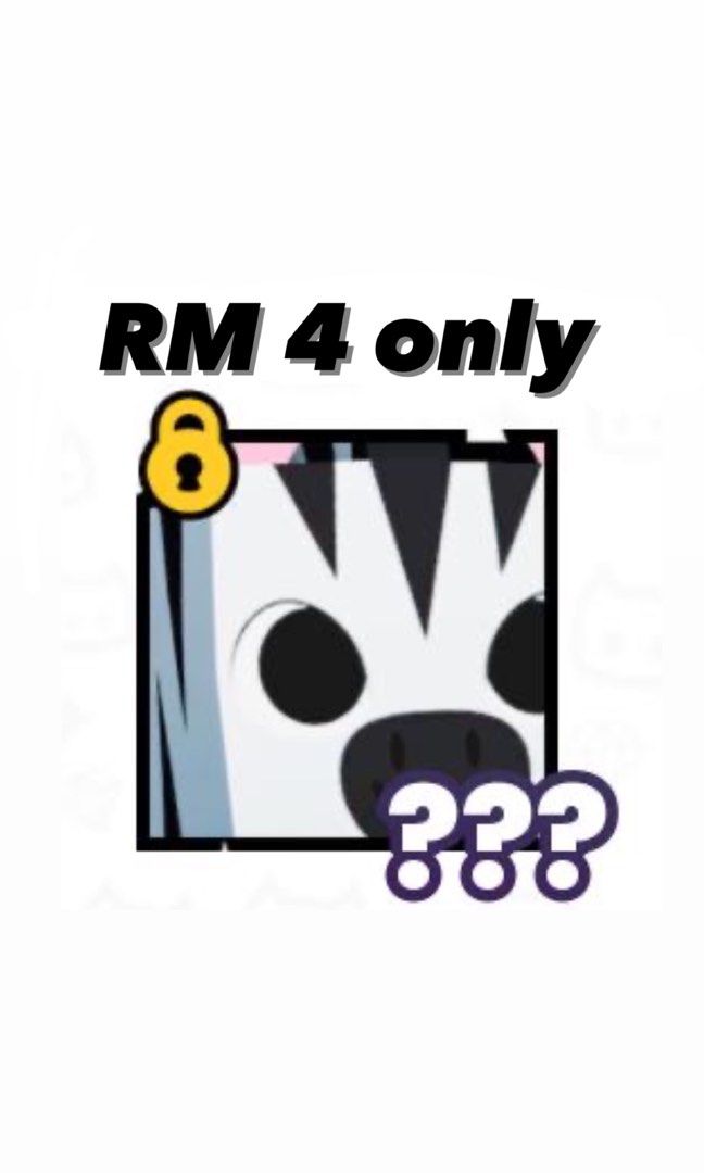 Pet Sim 99 Huge Zebra, Video Gaming, Gaming Accessories, In-Game ...