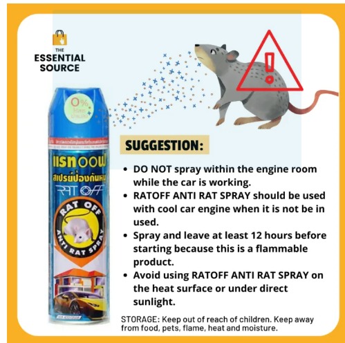 Rat Off Spray Rat Repellant made in Thailand, Furniture & Home Living ...