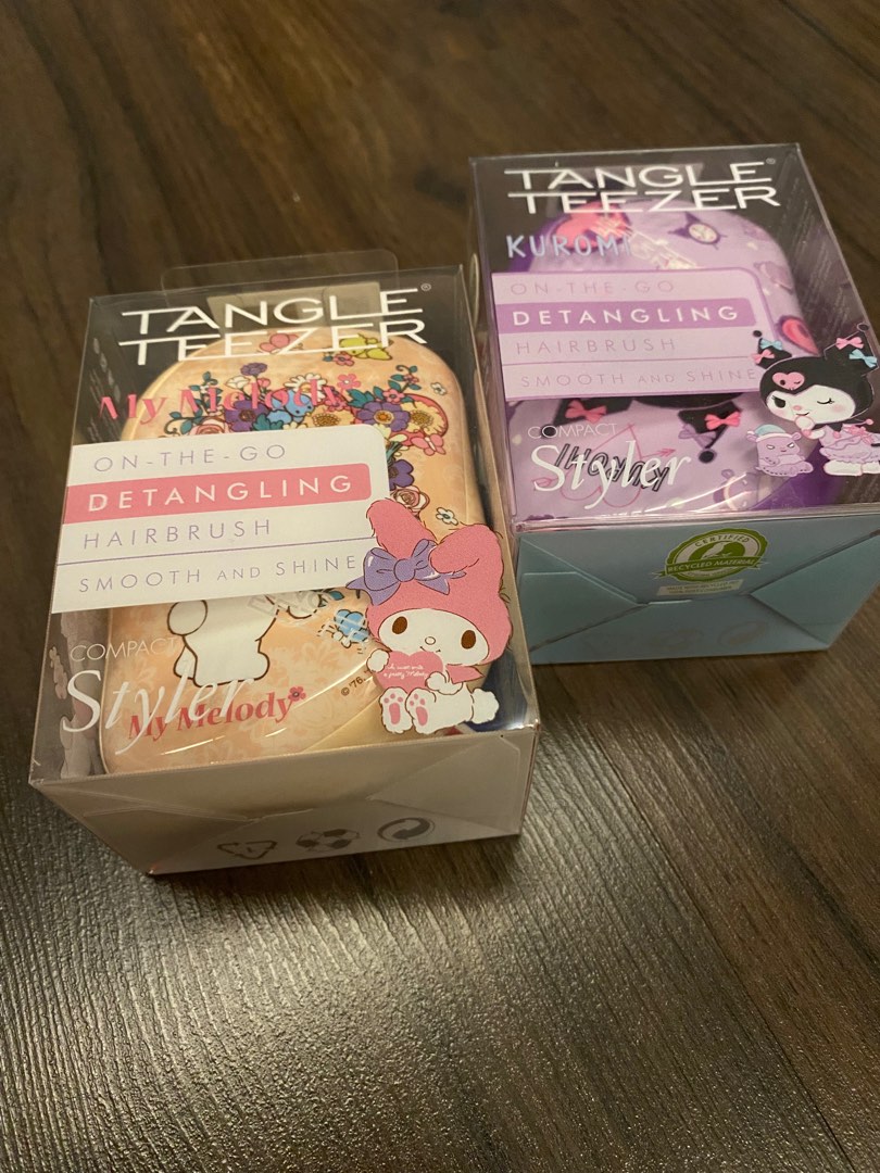 Sanrio Kuromi / melody Compact Styler Hairbrush TANGLE TEEZER, Beauty & Personal Care, Hair on ...