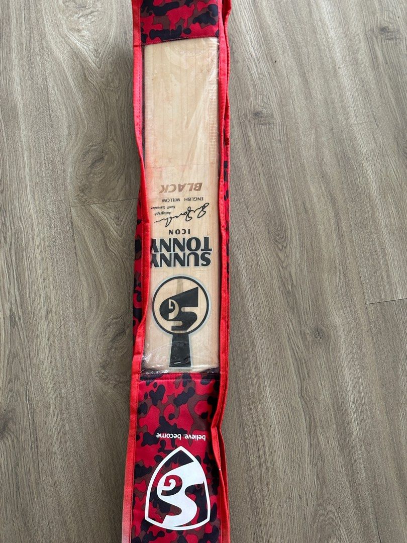 SG Sunny Tony Icon Black Cricket Bat, Sports Equipment, Sports & Games ...