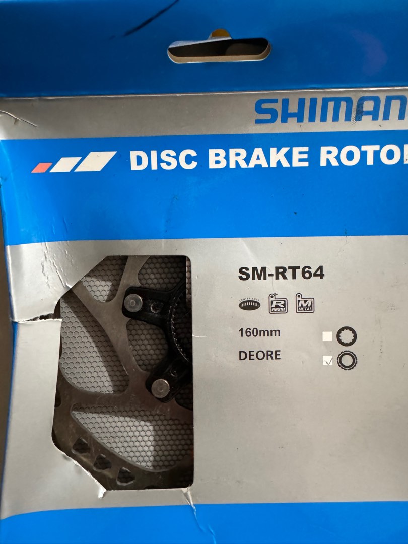 Shimano Disc Brake Rotor Deore SM-RT64, Sports Equipment, Bicycles ...